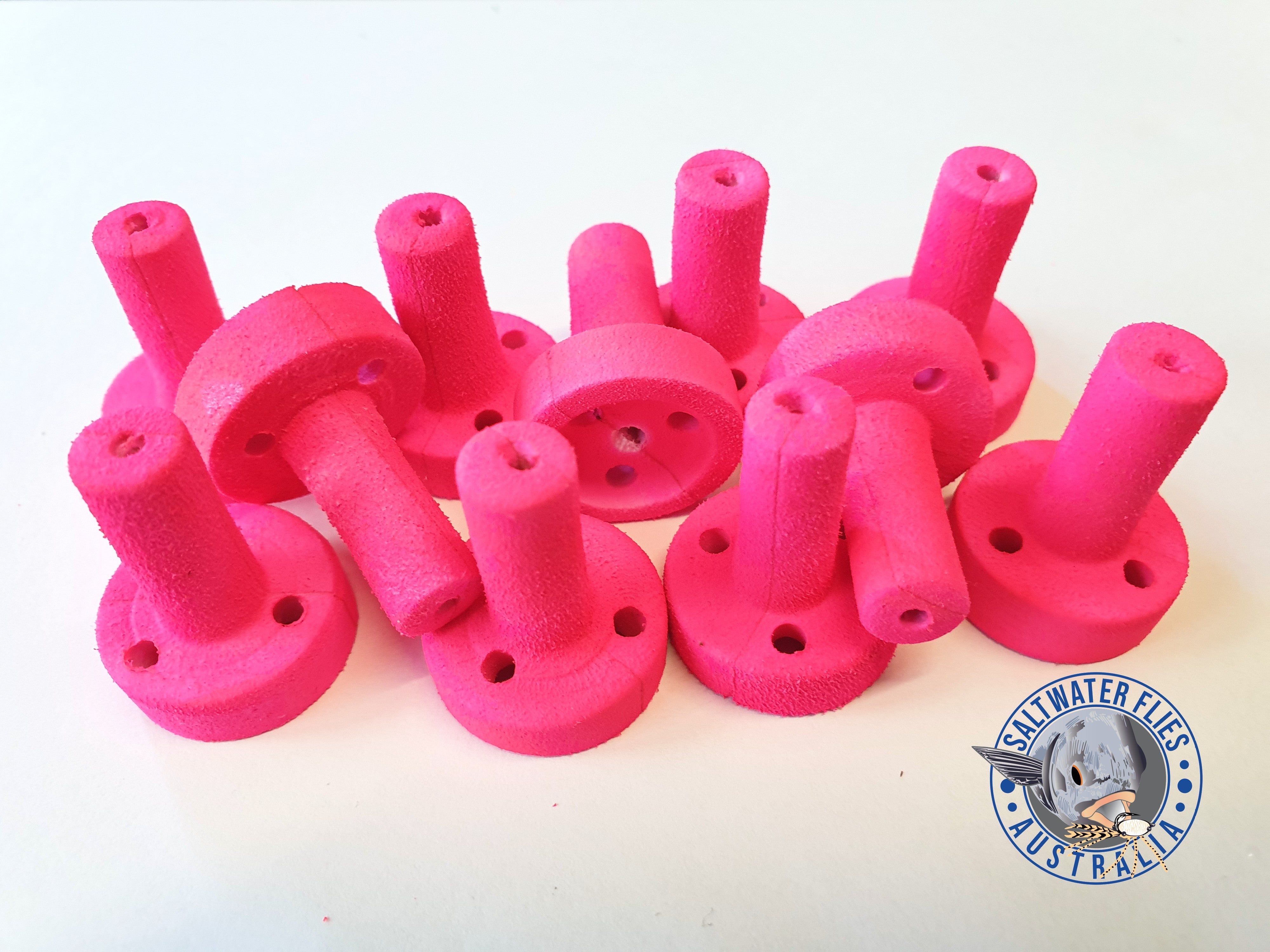 CAM SIGLER BILLFISH FLY PUSHER HEADS - HOT PINK – Saltwater Flies Australia