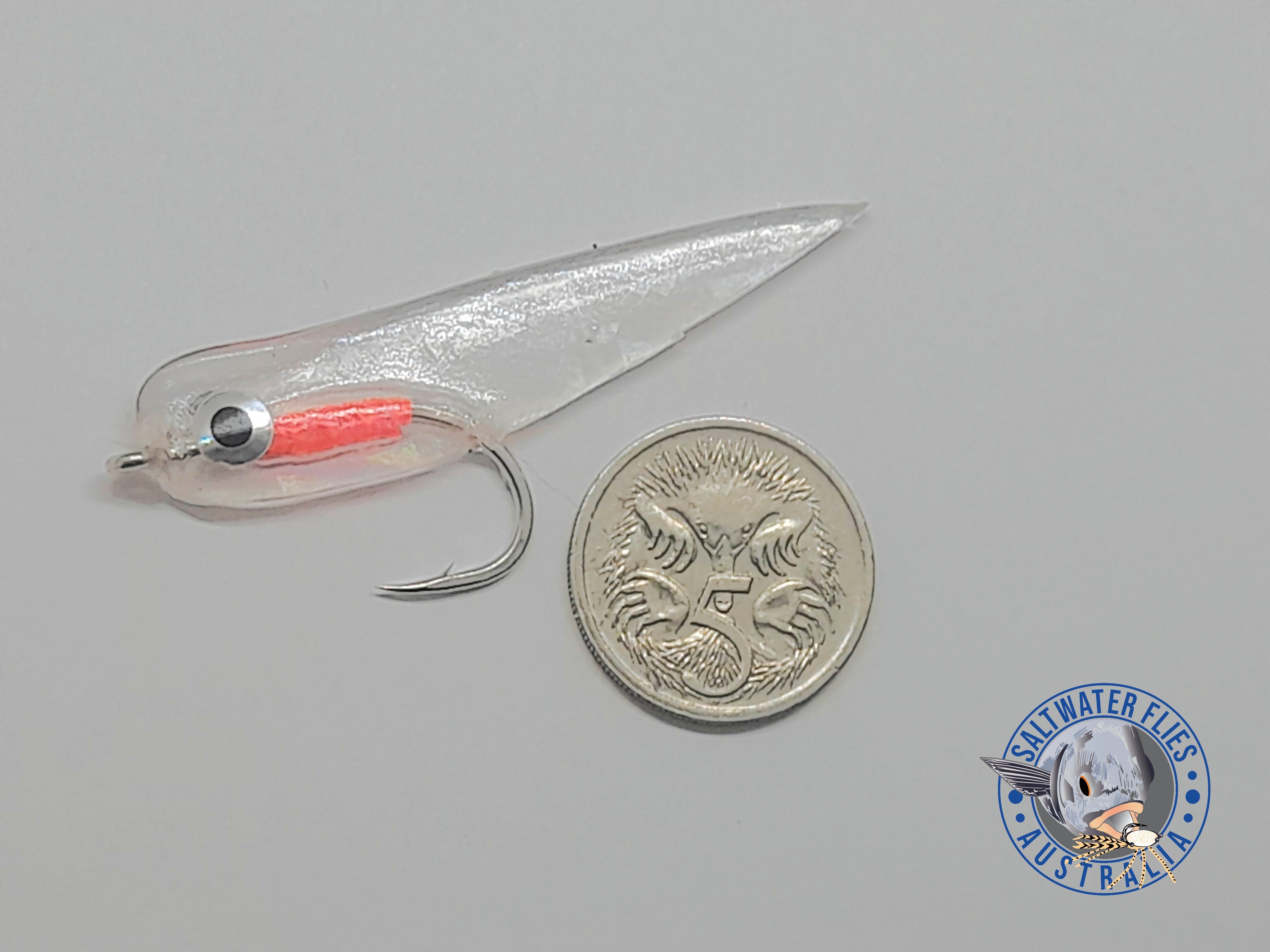GUMMY MINNOW FLY - SL12 #2 - TRANSPARANT PEARL FLECK – Saltwater Flies ...