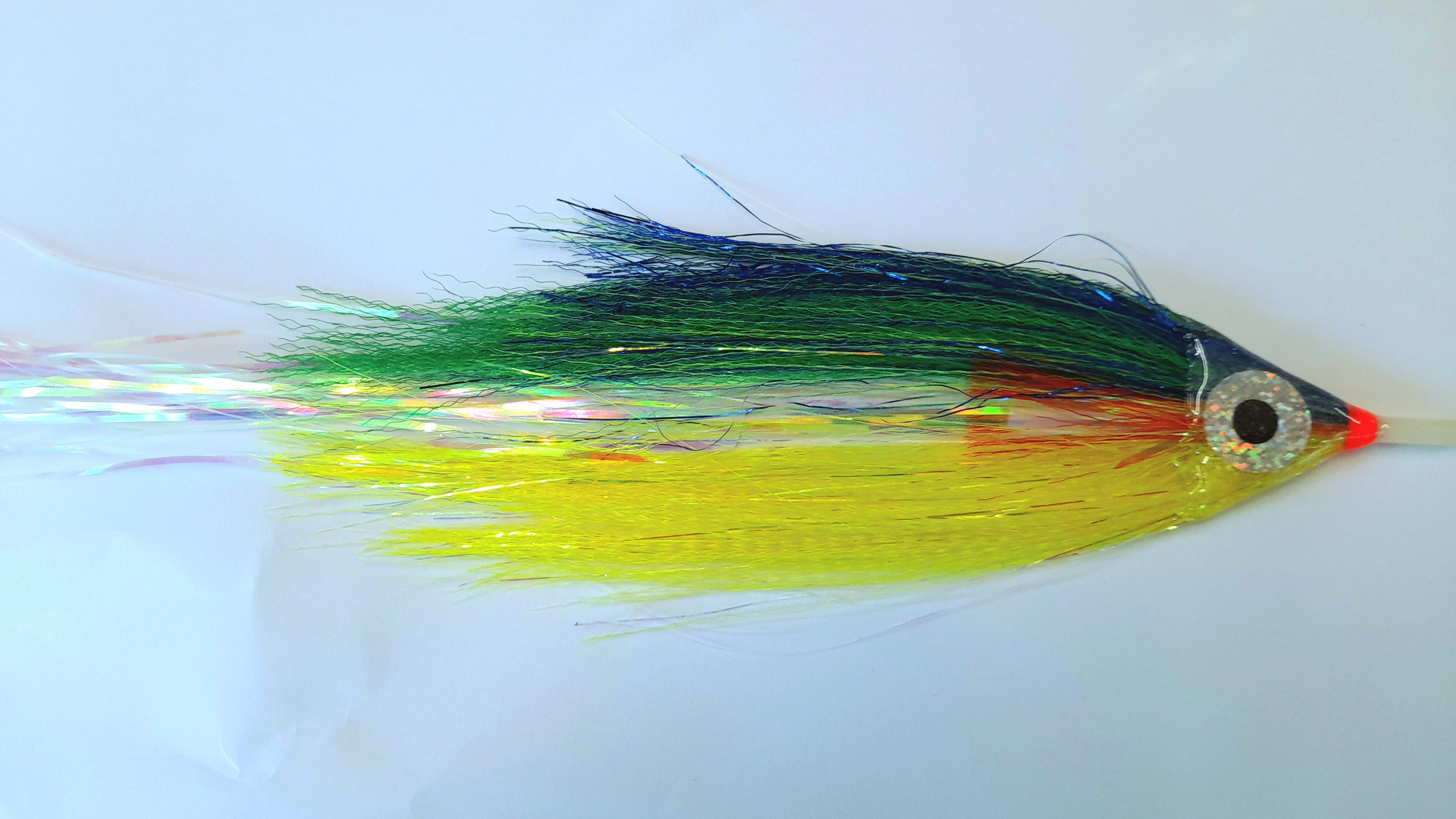 8" SPARDEAN SPRAT BILLFISH TUBE FLY - "MAHI MAHI/DOLPHIN FISH ...