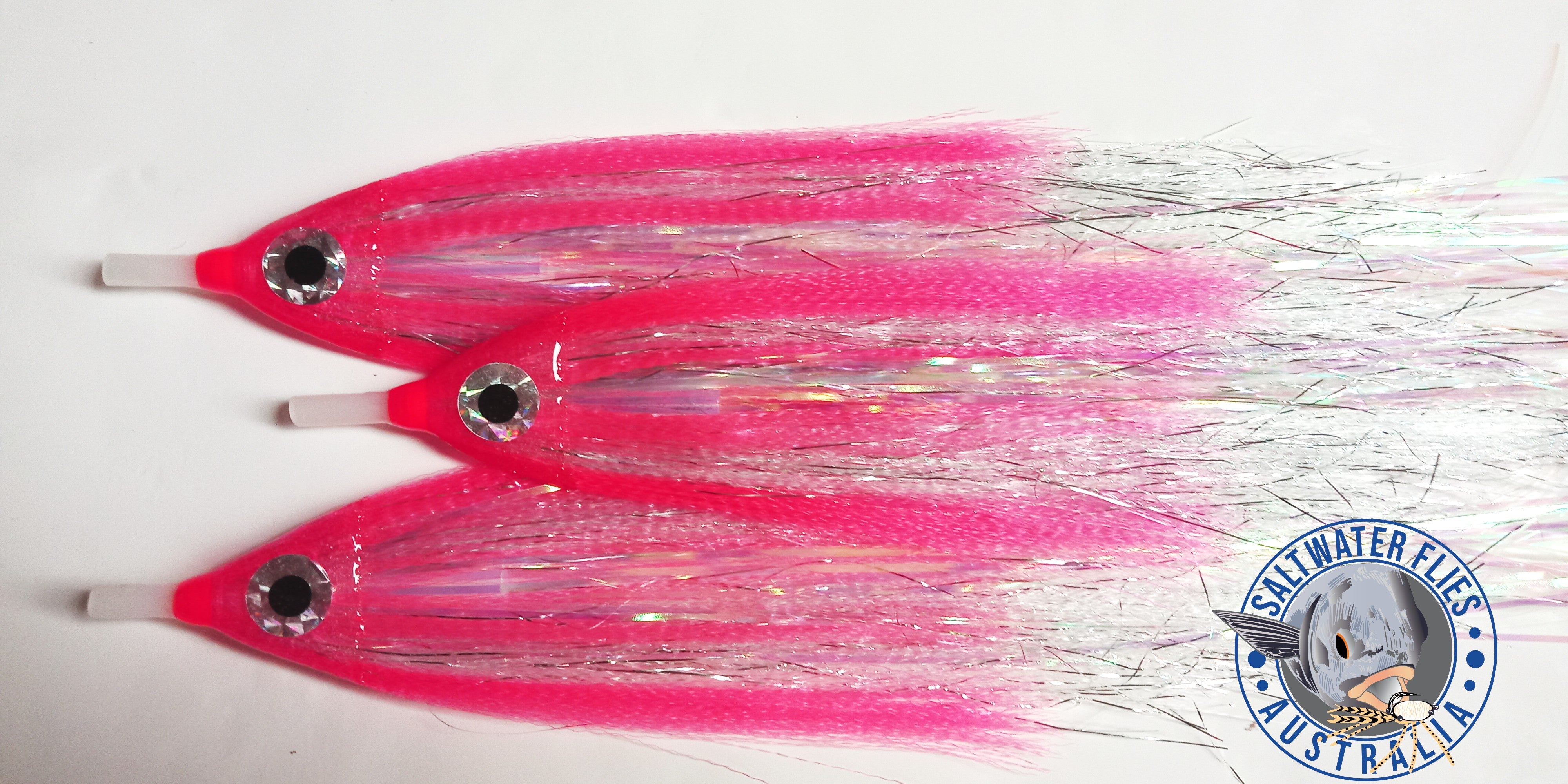 BABY SPARDEAN BILLFISH TUBE FLY - PINK HEAD – Saltwater Flies Australia