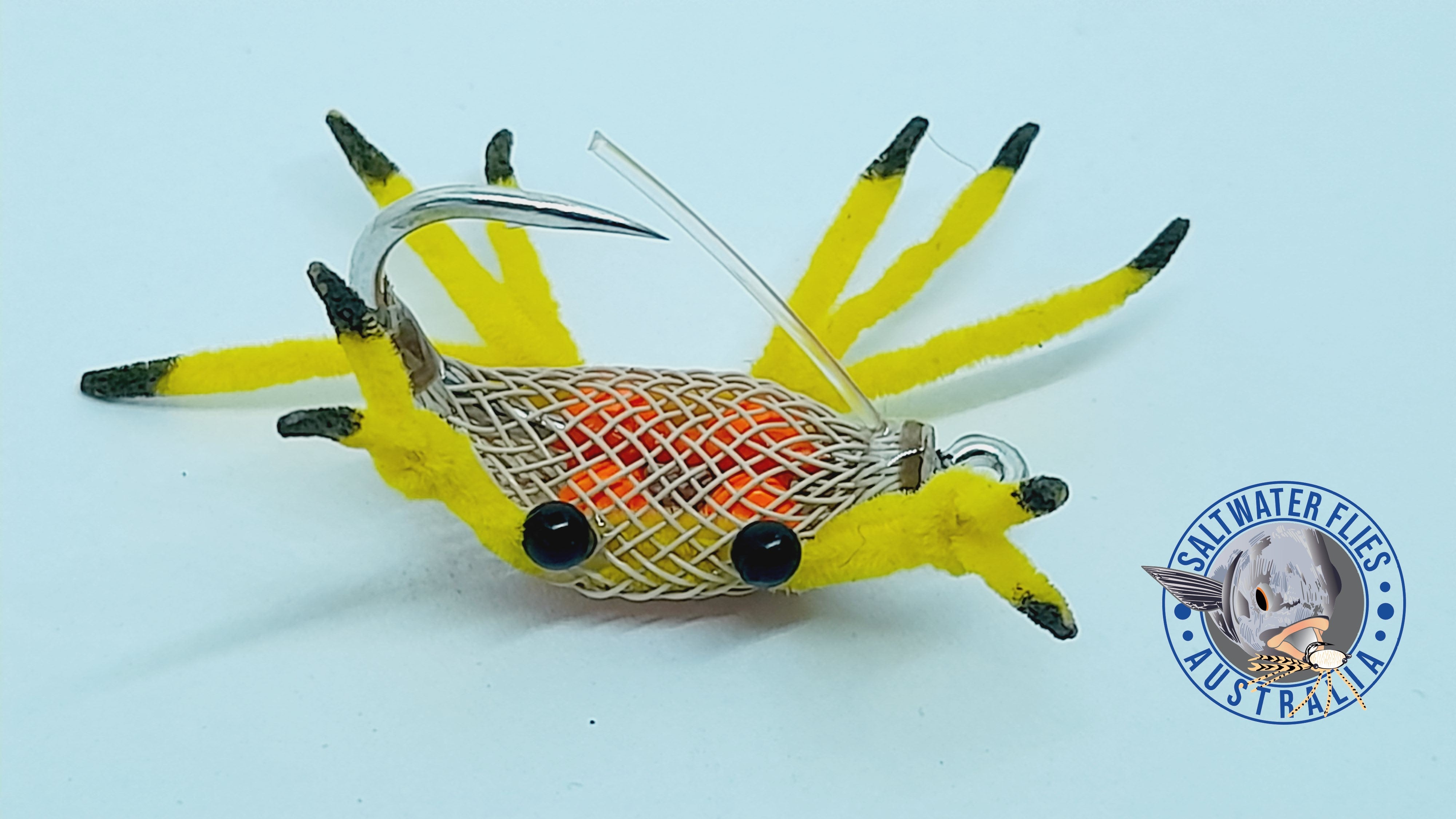 ALPHLEXO CRAB FLY - SL12 1/0 - TAN/YELLOW LEGS - DEEP WATER – Saltwater ...