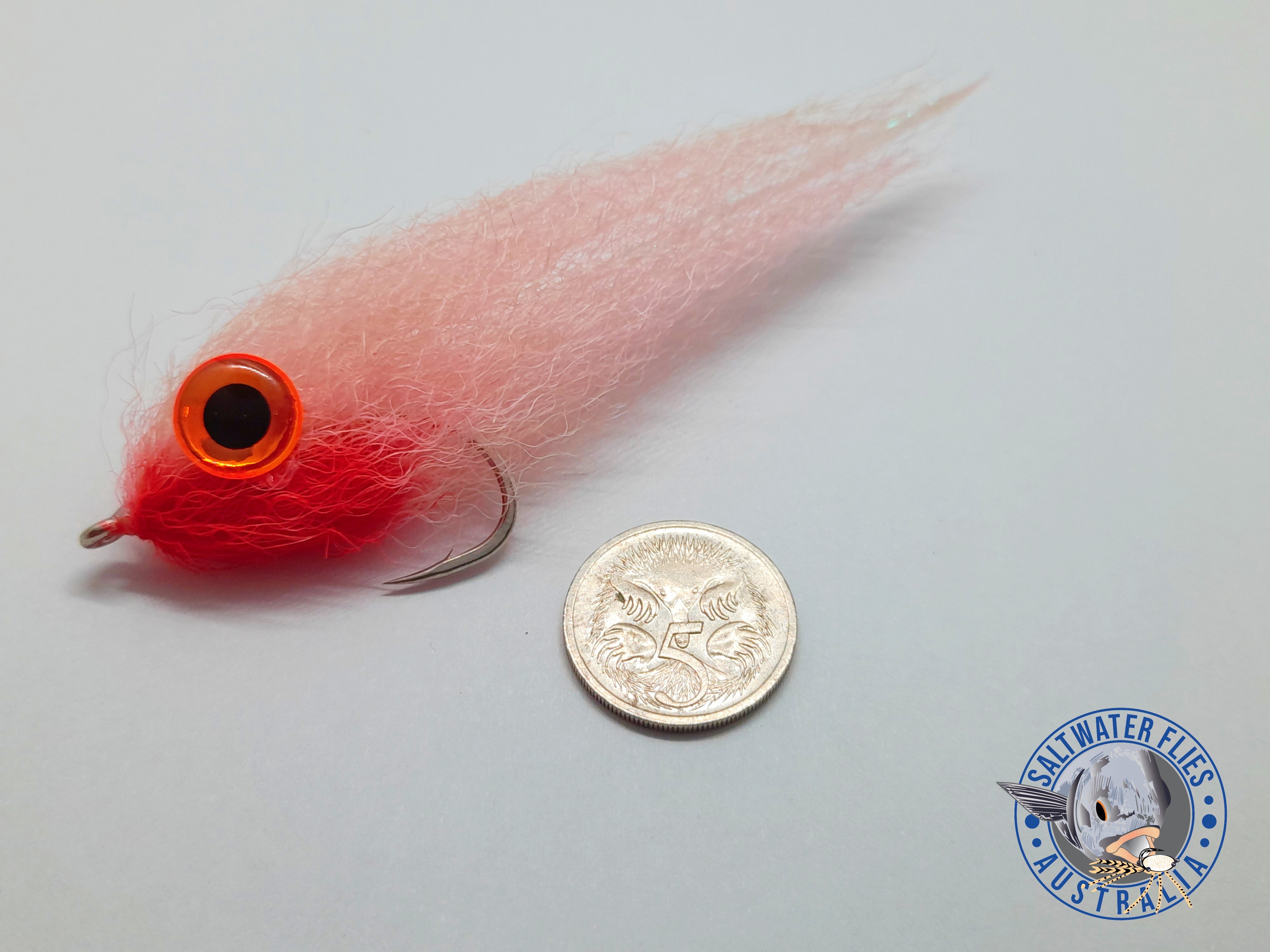 MICRO BRUSH PROFILE FLY - SL12 2/0 - SALMON – Saltwater Flies Australia
